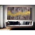Abstract Handmade Wall Art Painting Yellow River Canvas Modern Home ...