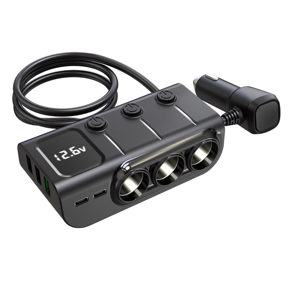 Click here for Simr 3 Socket Cigarette Lighter Adapter 3 Usb+2 Ty... prices