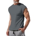 Cap Sleeve Tank Tops for Men Regular Fit Crew Neck Muscle T Shirts ...