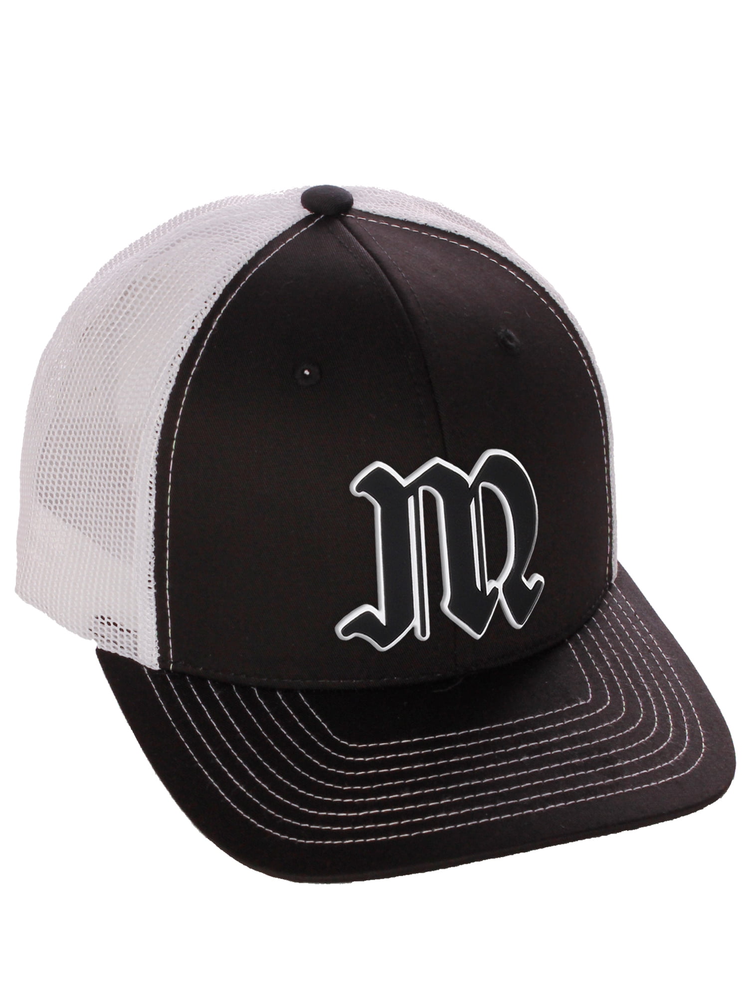 Daxton Classsic Baseball Trucker Hat Old English A to Z Letters Numbers ...