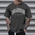 CAUYDY Mens T Shirts Los Angeles Letter Graphic Print Short Sleeve ...