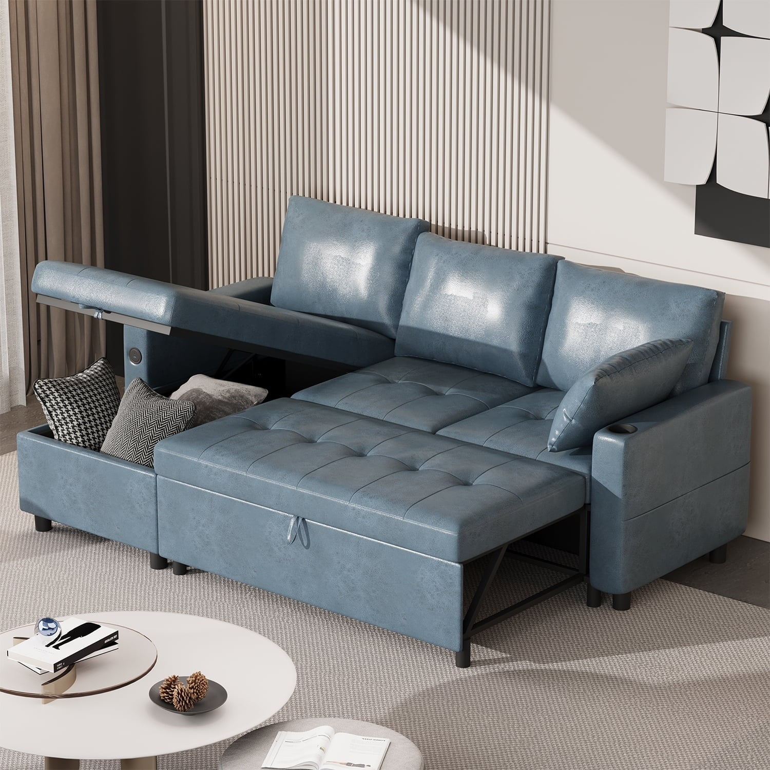 Click here for Aecojoy Sleeper Sofa Bed With Storage sectional Co... prices