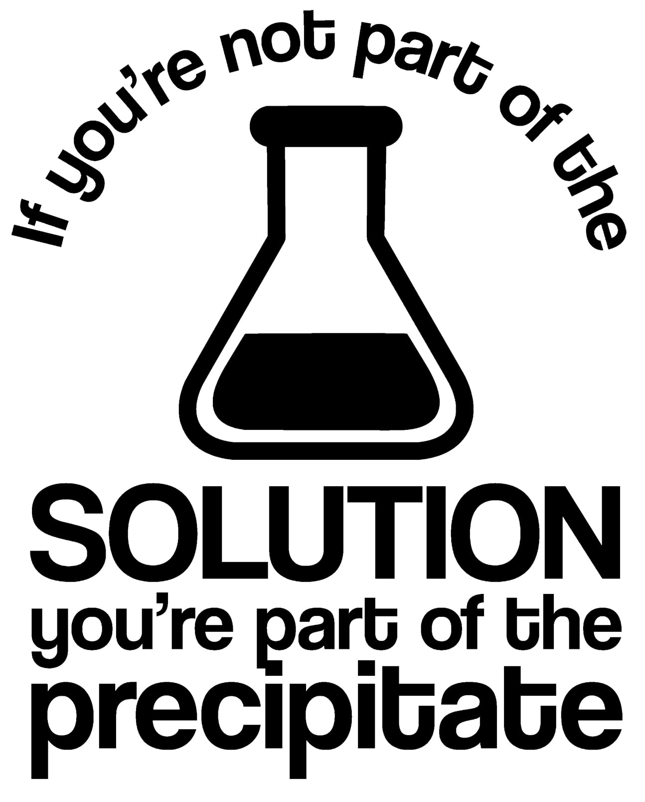 If YouRe Not Part Of The Solution Precipitate Funny Science c Wall ...