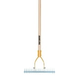 "True Temper Heavy Duty Lawn Rake, 15"" Adjustable Thatch Rake with ...
