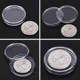 50PCS Clear Coin Capsules Coin Case Holders 25mm Containers Storage ...