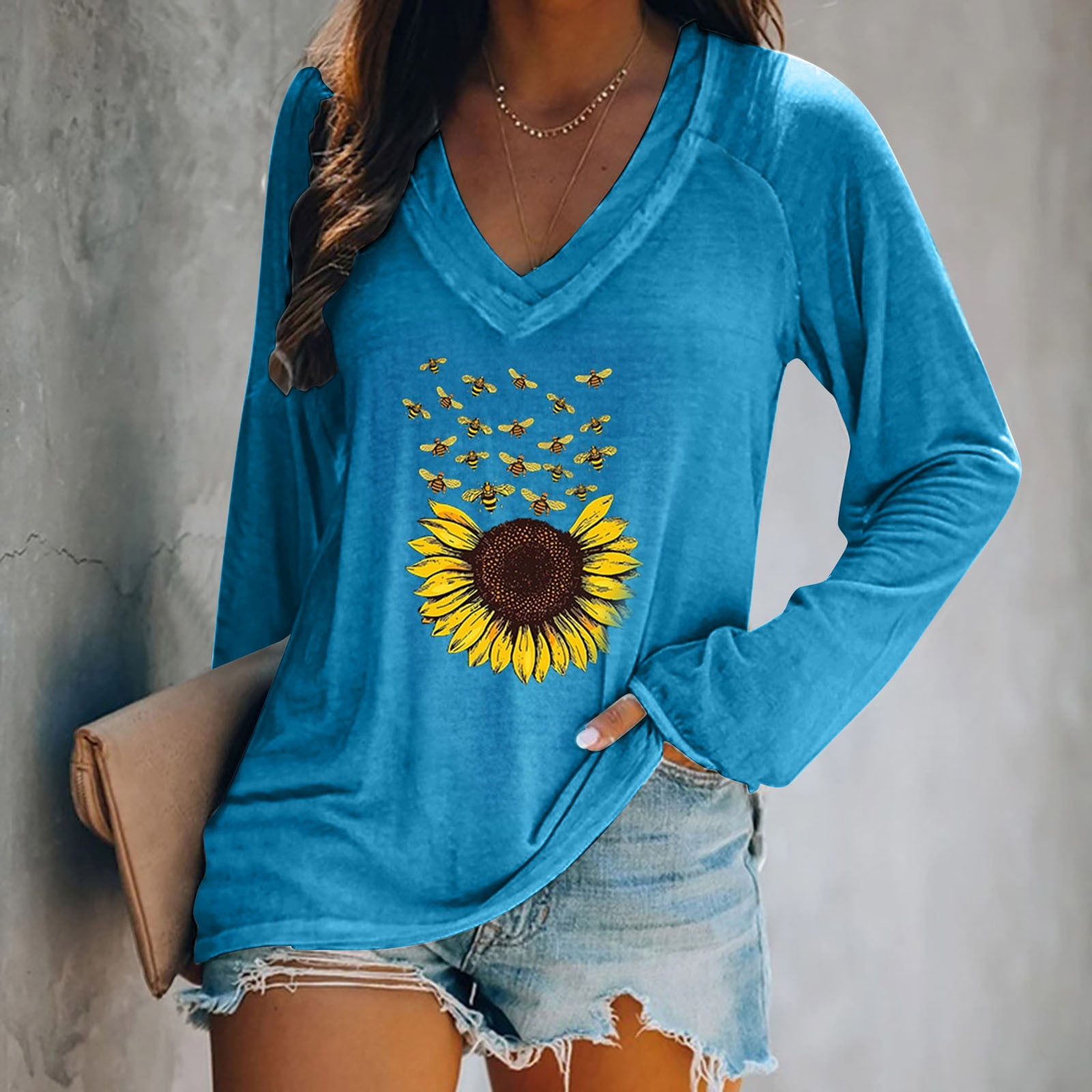 Click here for Ylhfashion Womens Blend T Shirt Printed Long Sleev... prices