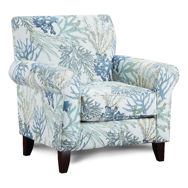 Southern Home Furnishings Coral Reef Oceanside Cotton Accent Chair ...