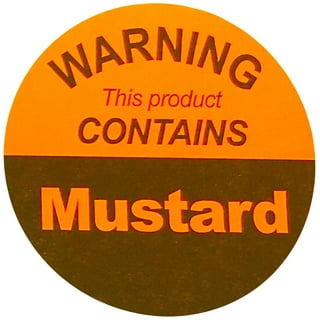 "WARNING This Product CONTAINS Sesame" Labels | 1.5" Inch Round | 500 ...