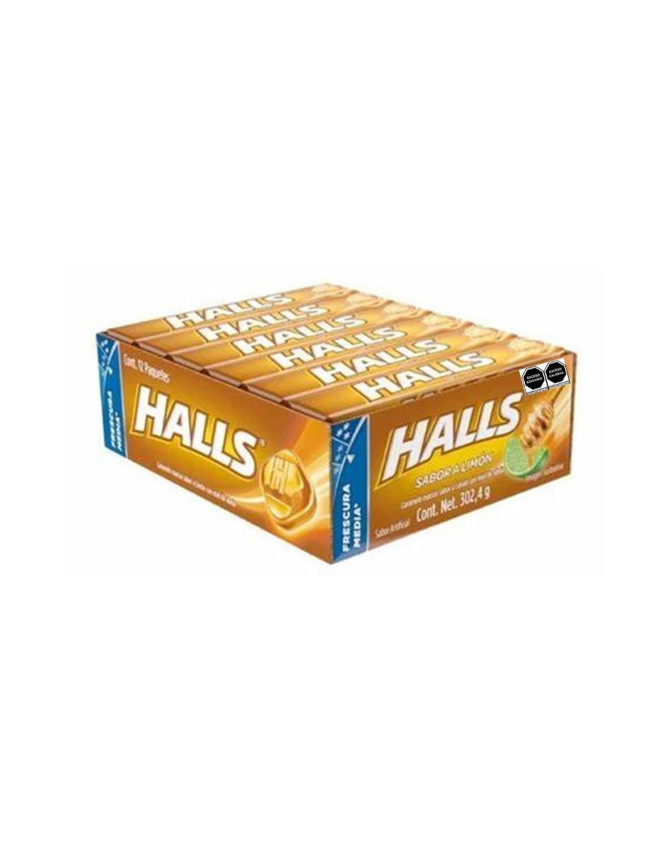 Pack de 30 Dulce pastilla Halls Limón de 12/25.2g Halls Limón 12 pzas ...