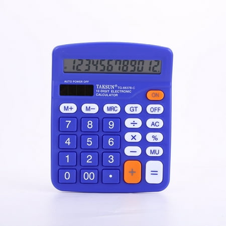 Desktop Calculator 12 Digit with Large LCD Display and Sensitive Button, Solar and Battery Dual ...