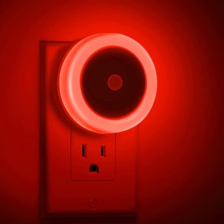 Red Night Light 4 Pack, HHHC LED Night Light for Kids, Plug in Night ...