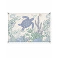 Blue Sea Turtles Sun Shade Sail 12'X16' Shell Coral Vintage Ocean Life ...
