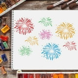 Fireworks Stencils Fireworks Pattern Stencil Plastic Reusable Fireworks ...