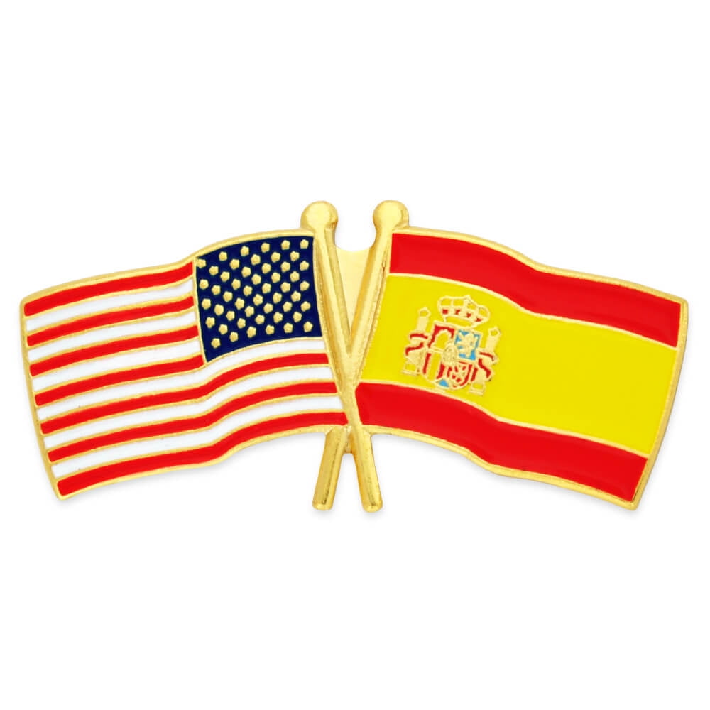 USA and Spain Crossed Friendship Flag Enamel Lapel Pin - Walmart.com
