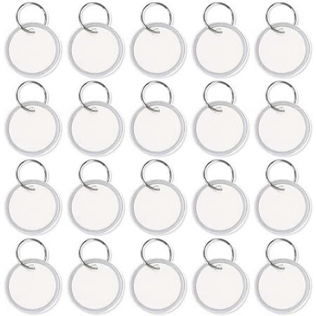 25 Pcs 1.2" Key Tags Metal Rim Tags Blank Round Paper Tags with Split ...