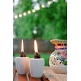 TIKI 3-Pack Glass Tabletop Torches – Herringbone Ivory, Decorative ...