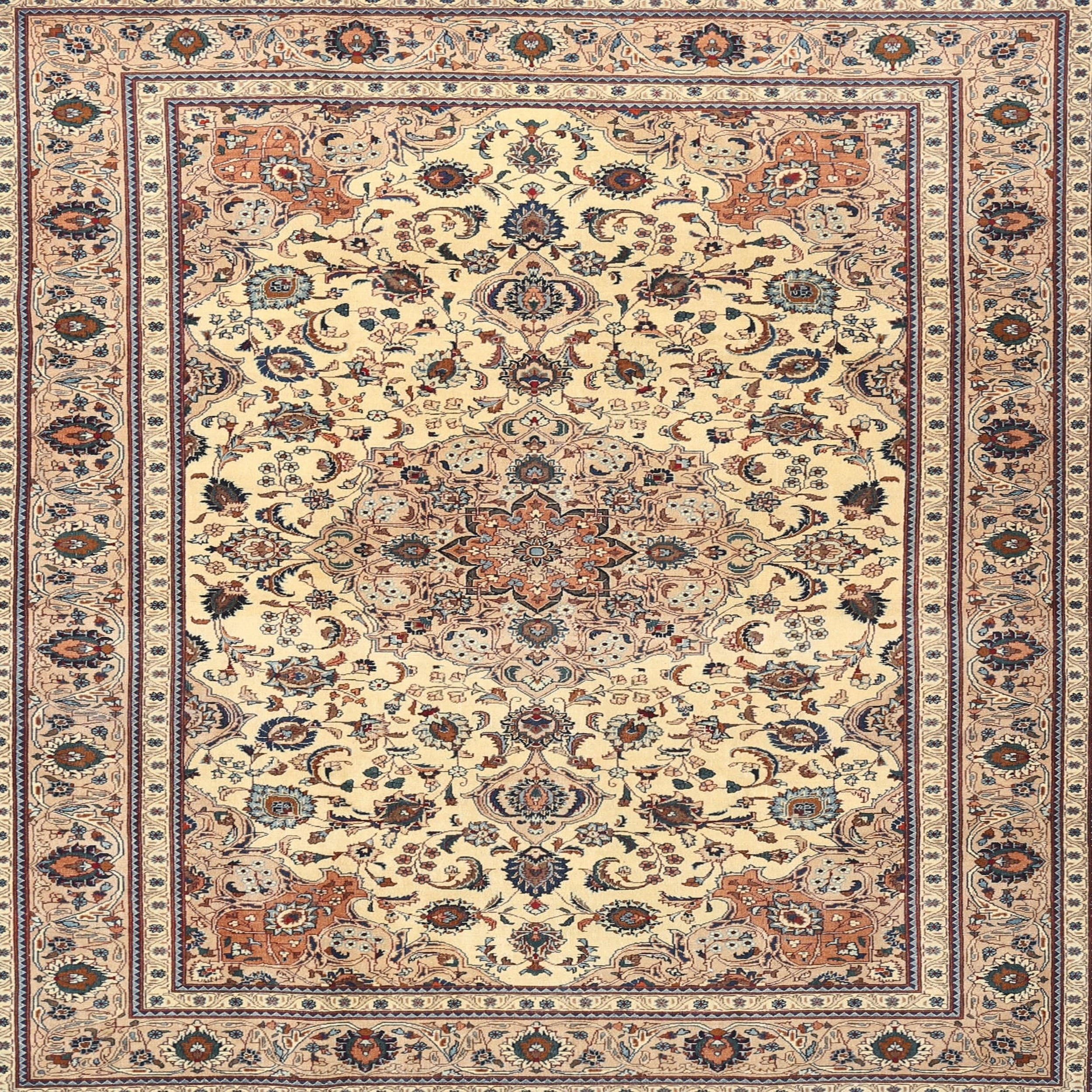 Ahgly Company Indoor Square Traditional Sienna Brown Persian Area Rugs ...