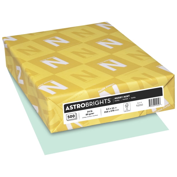 Astrobrights Premium Color Paper, 8-1/2 x 11 Inches, Merry Mint, 500 ...