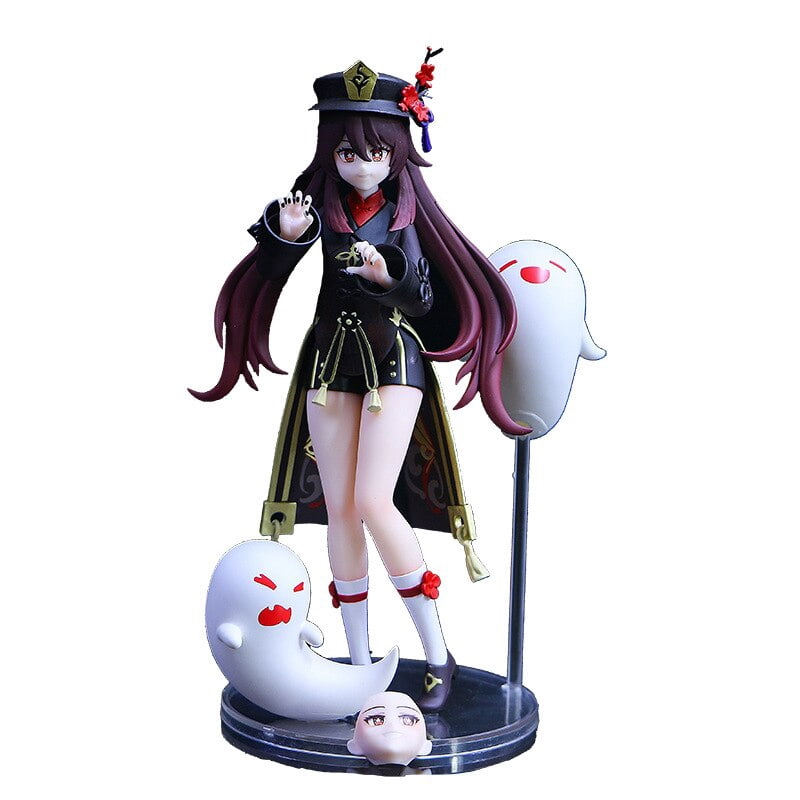 18.5CM Anime Game Figure Genshin Impact Hu Tao Classic Clothing Brown ...