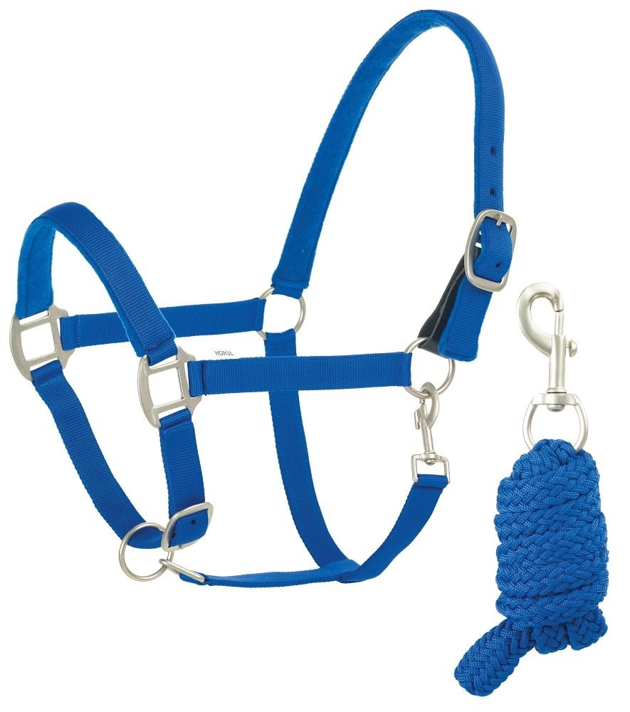 Centaur® Plaid Fleece Breakaway Halter with Lead (Royal Blue, Horse ...