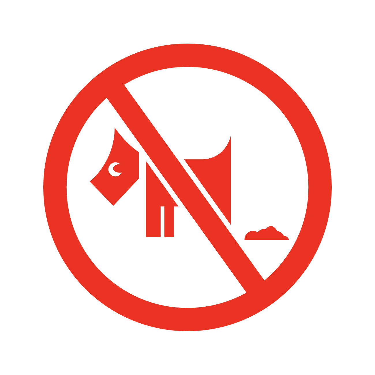 No Dogs Sticker Decal Die Cut - Self Adhesive Vinyl - Weatherproof ...