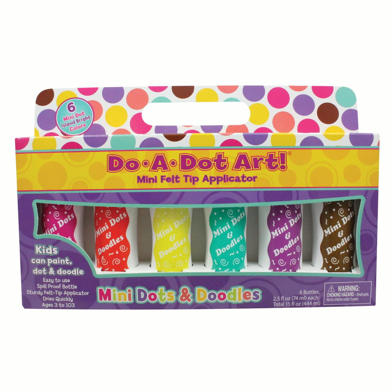 Do A Dot Art Mini Island Bright Markers 6 Colors Walmart