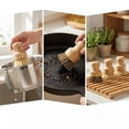 3 Pack Bamboo Handle Sisal Dish Brush Natural Fiber Non Scratch Kitchen ...