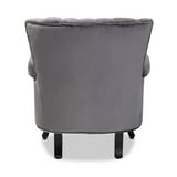 Baxton Studio Relena Wingback Chair, Gray - Walmart.com