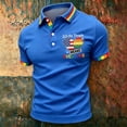 AHMOMEI We the People Mens Polos Short Sleeve Rainbow Graphic Mens Golf ...