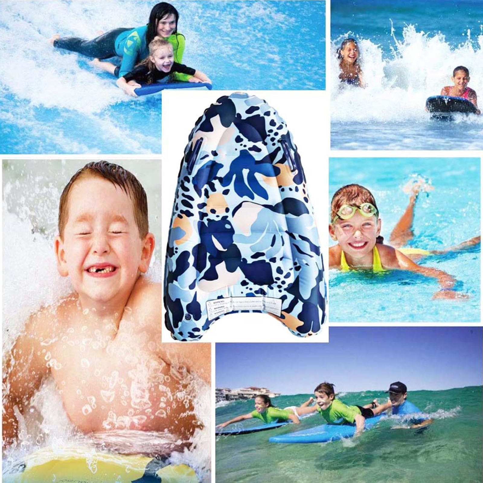 Inflatable Surfboard Inflatable Body Boards On Sandy Beach With Group ...