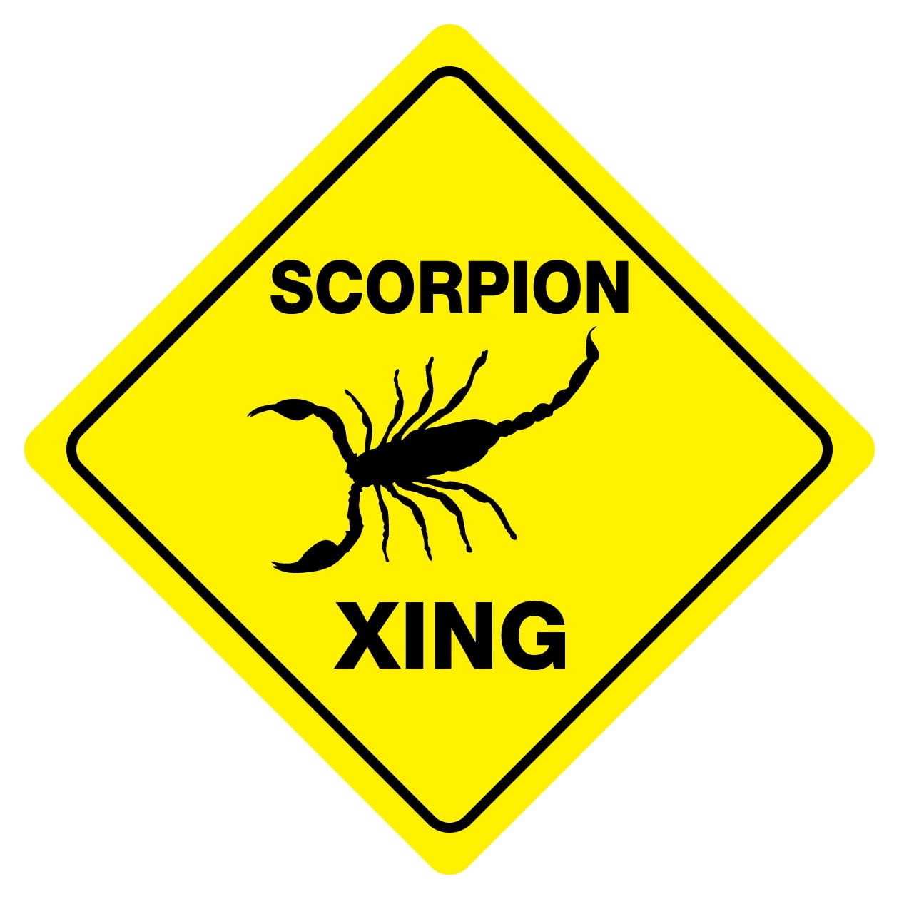 SCORPION CROSSING Funny Novelty Xing Sign - Walmart.com