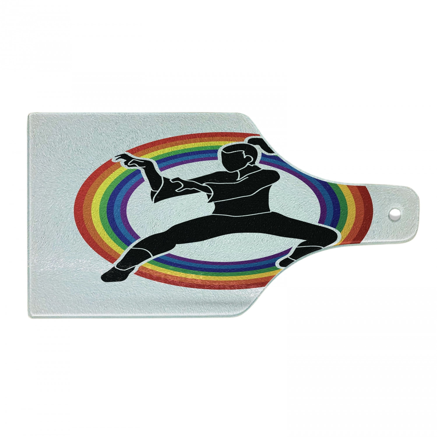 Kung Fu Cutting Board, Eastern Boxing Sports Karate Posed Silhouette on ...