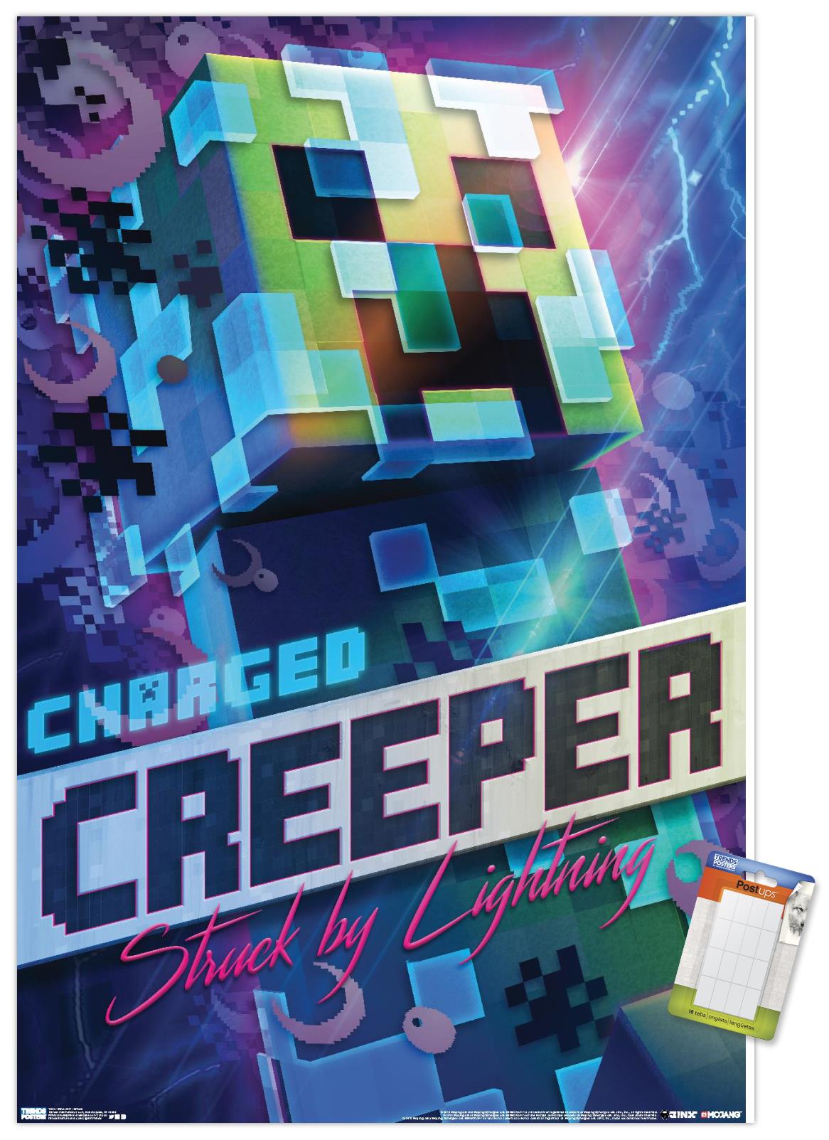 Minecraft - Struck Wall Poster, 14.725" x 22.375" - Walmart.com