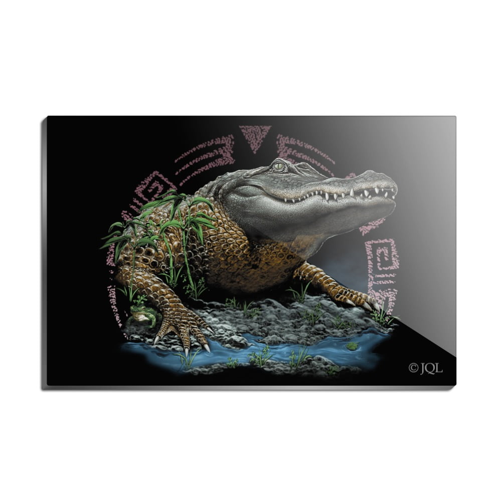 Aztec Alligator Gator Rectangle Acrylic Fridge Refrigerator Magnet ...