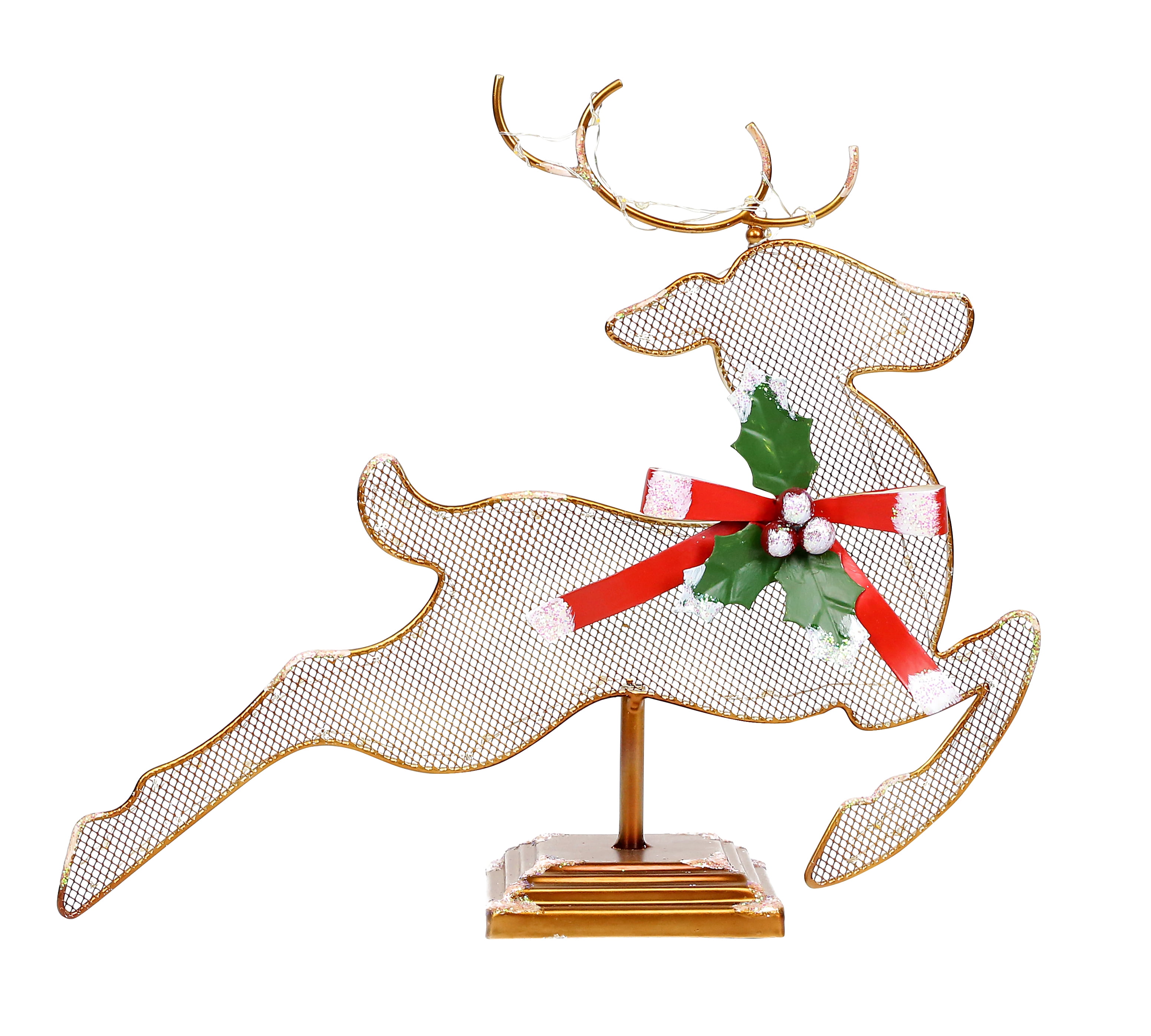 Alpine Corporation Christmas Reindeer Tabletop Decor with LED Lights ...