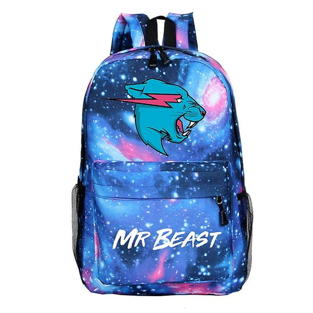 Mr Beast Lightning Cat Backpack For Boys Girls Cartoon Bookbag For ...