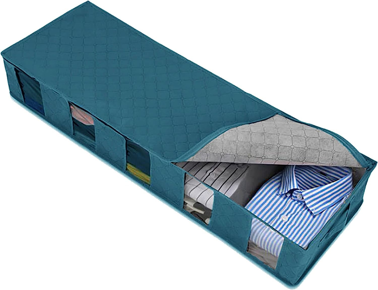 Enhanced Under Bed Storage Organizer - Foldable Underbed Storage Bag ...