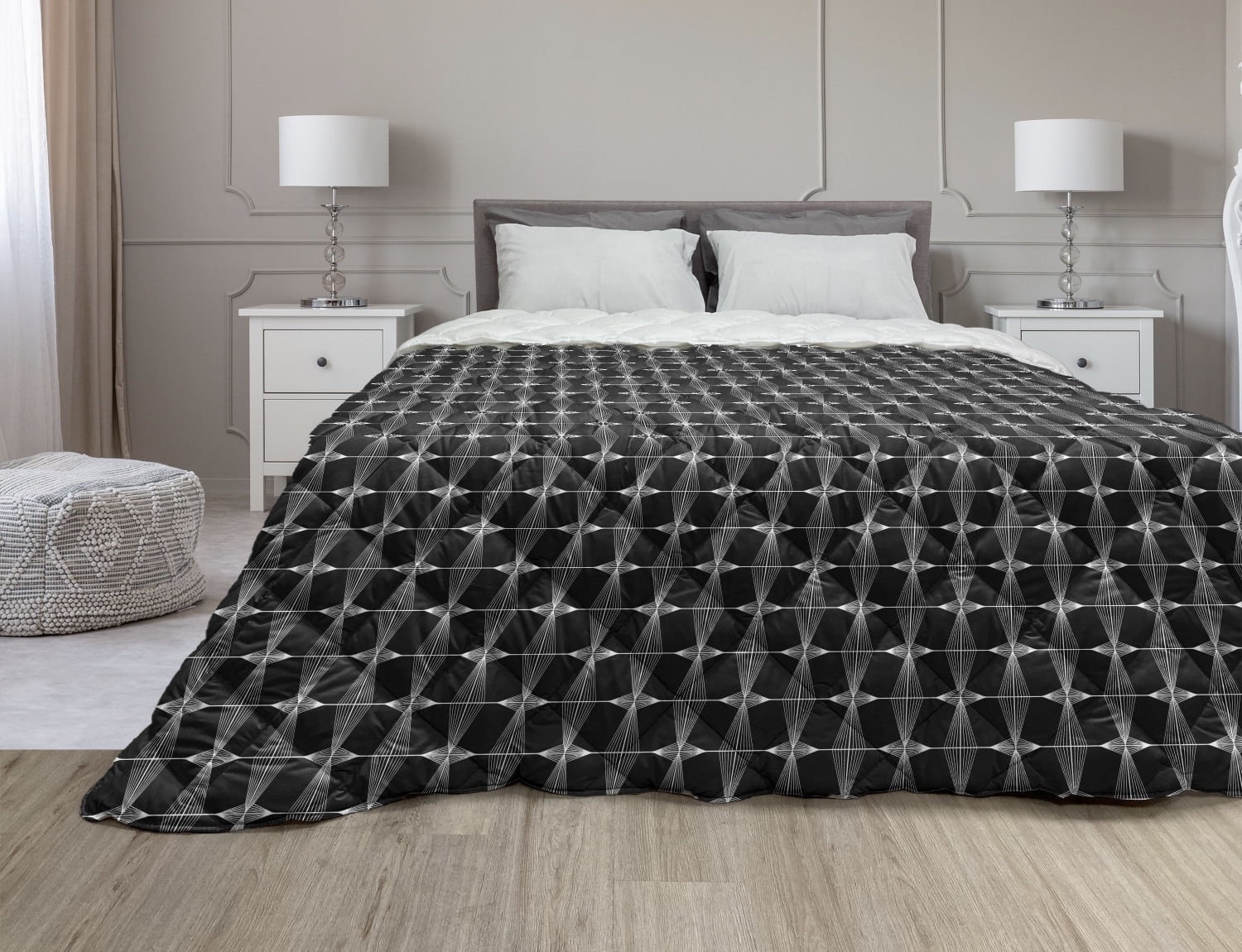 Abstract Down Alternative Comforter Diagonal Flowing Streak