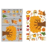 12 Sheets of Thanksgiving Window Stickers, Seasonal Fall Turkey Decals ...