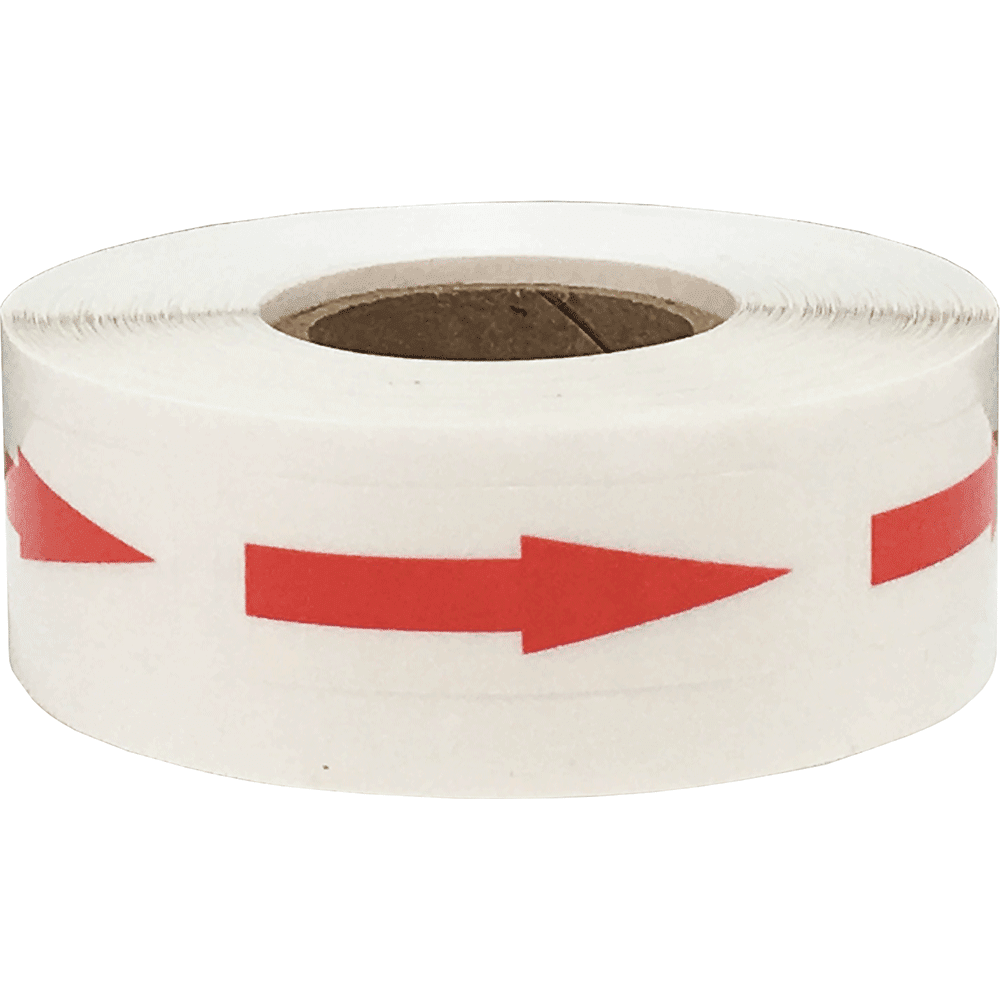 Removable Document Arrow Labels Red Transparent 1/2 x 1 1/2 Inch 500 ...