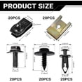 100 PCS Car Body Screws and Bolts, Splash Shield Retainer U-Nuts Kit ...