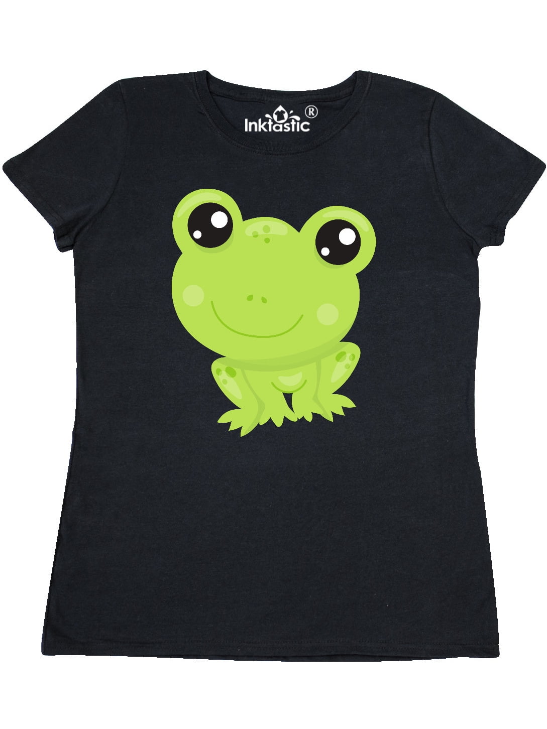 INKtastic - Cute Little Frog, Kawaii Frog, Green Frog Women's T-Shirt ...