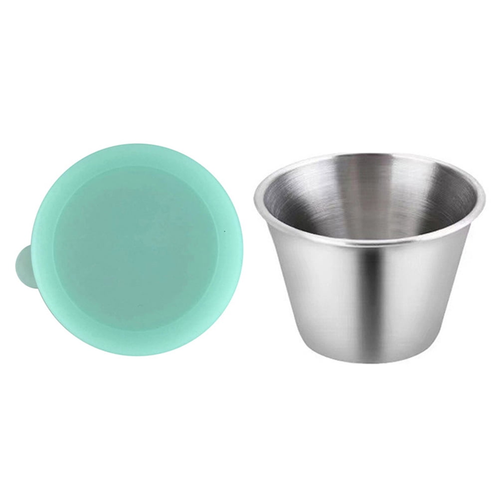 Stainless Steel Sauce Containers With Silicone Lids Reusable ...
