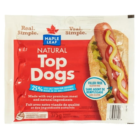 Maple Leaf Natural Top Dogs Less Salt Hot Dogs | Walmart Canada