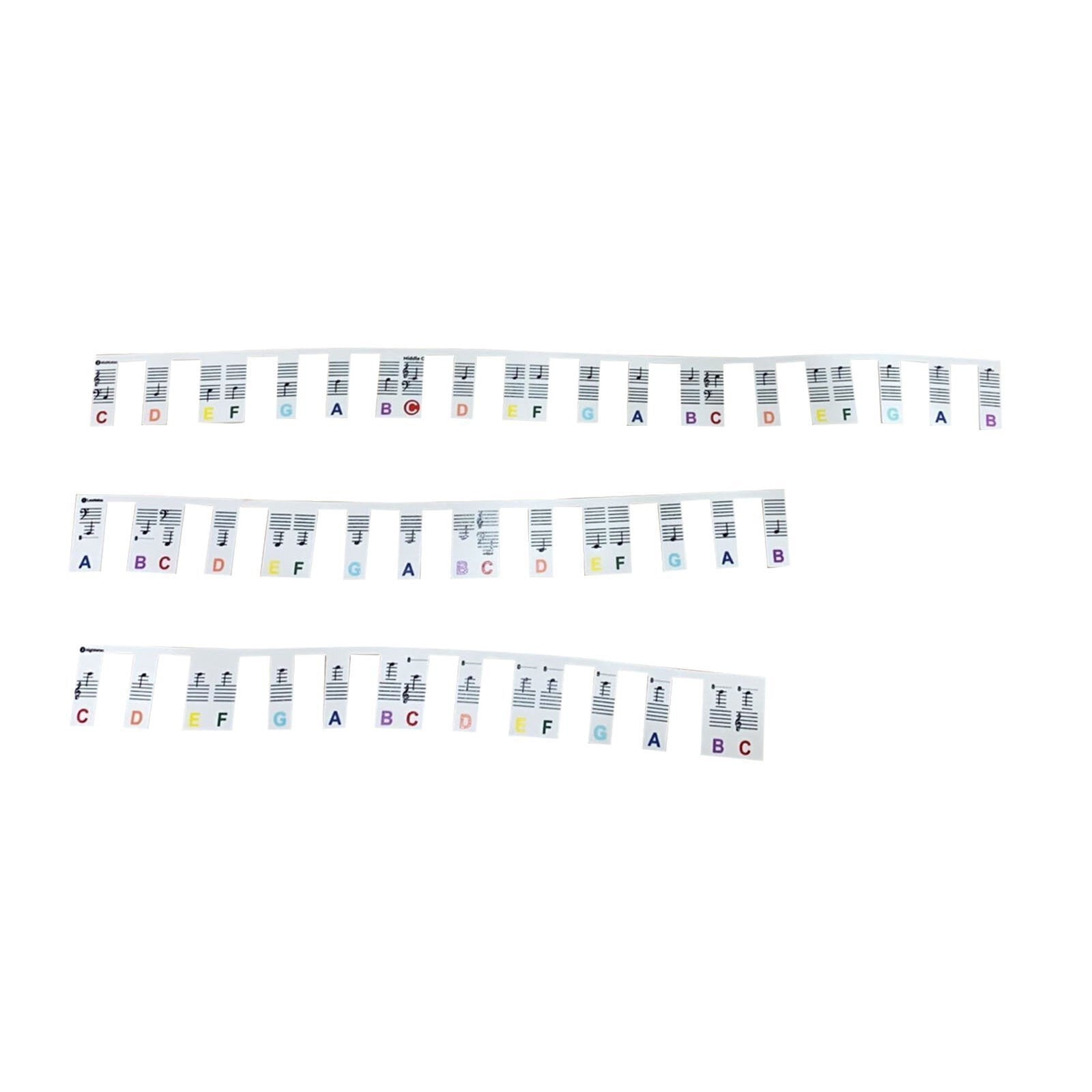 Wovilon 88 Key Silicone Detachable Piano Keyboard Label, Reusable Piano ...