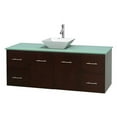 Wyndham Collection Centra 60 inch Single Bathroom Vanity in Matte White ...