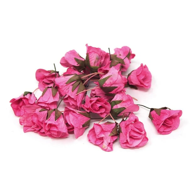 Artificial Decorative Loose Roses, Pink, 1-Inch, 24-Count - Walmart.com ...