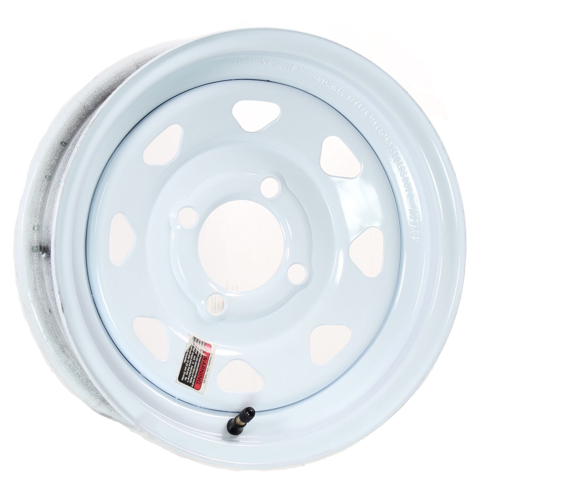 eCustomrim Trailer Wheel White Rim 13 x 4.5 Spoke Style 4 Lug On 4 ...