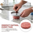 Aluminum Burger Press with Wooden Handle, Round Non-Stick Patty Maker ...