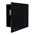 Black Kitchen Wall Cabinet with Door - Small Space Storage - Modern ...